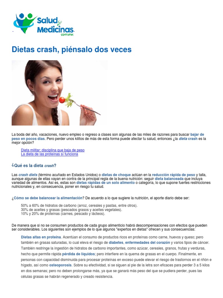Dietas Crash | PDF | Dieta | Carbohidratos