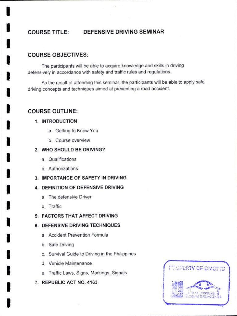 Defensive Driving PDF | PDF