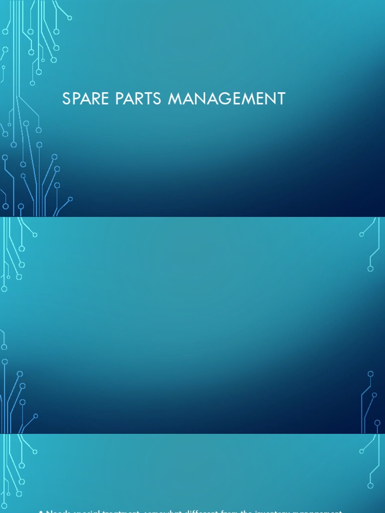 Spare Parts Management | PDF | Inventory | Reliability Engineering