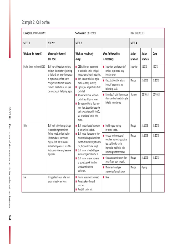 Example Call Centre | PDF | Risk Assessment | Headphones