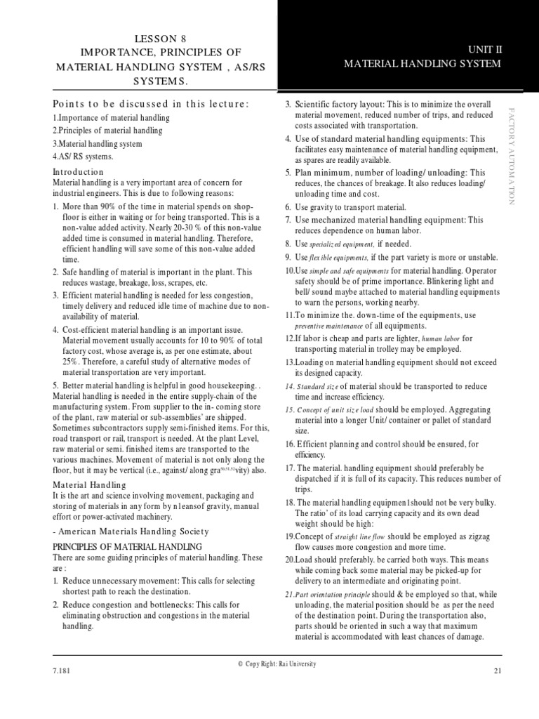 Material Handling Complete | PDF | Industries | Transport