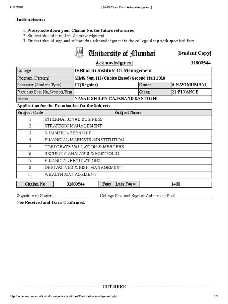 MMS Exam Form Instructions | PDF | Derivative (Finance) | Corporations
