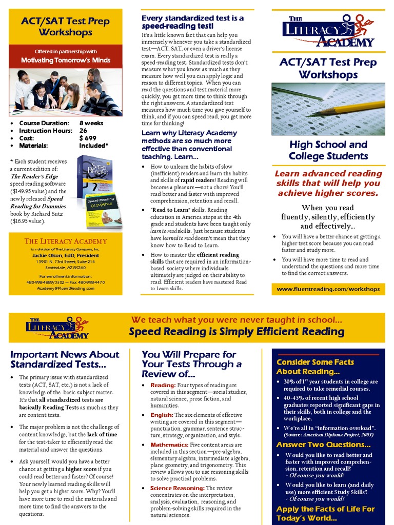 Test Prep Flyer | PDF | Act (Test) | Test (Assessment)