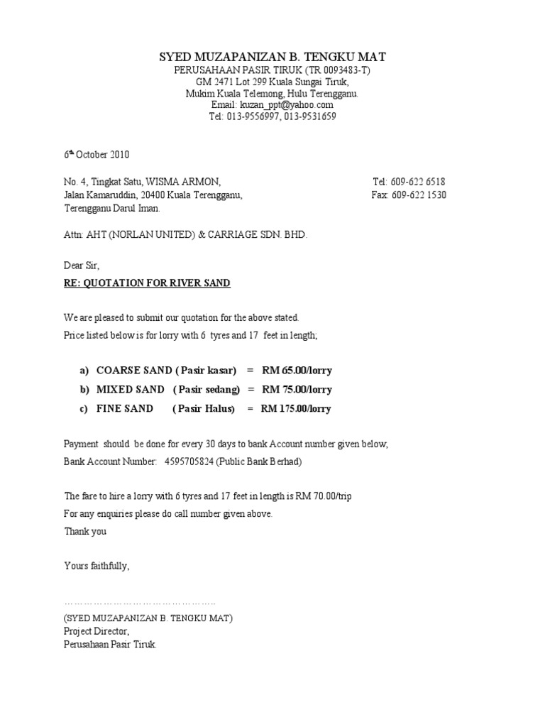 Quotation Norlan United | PDF