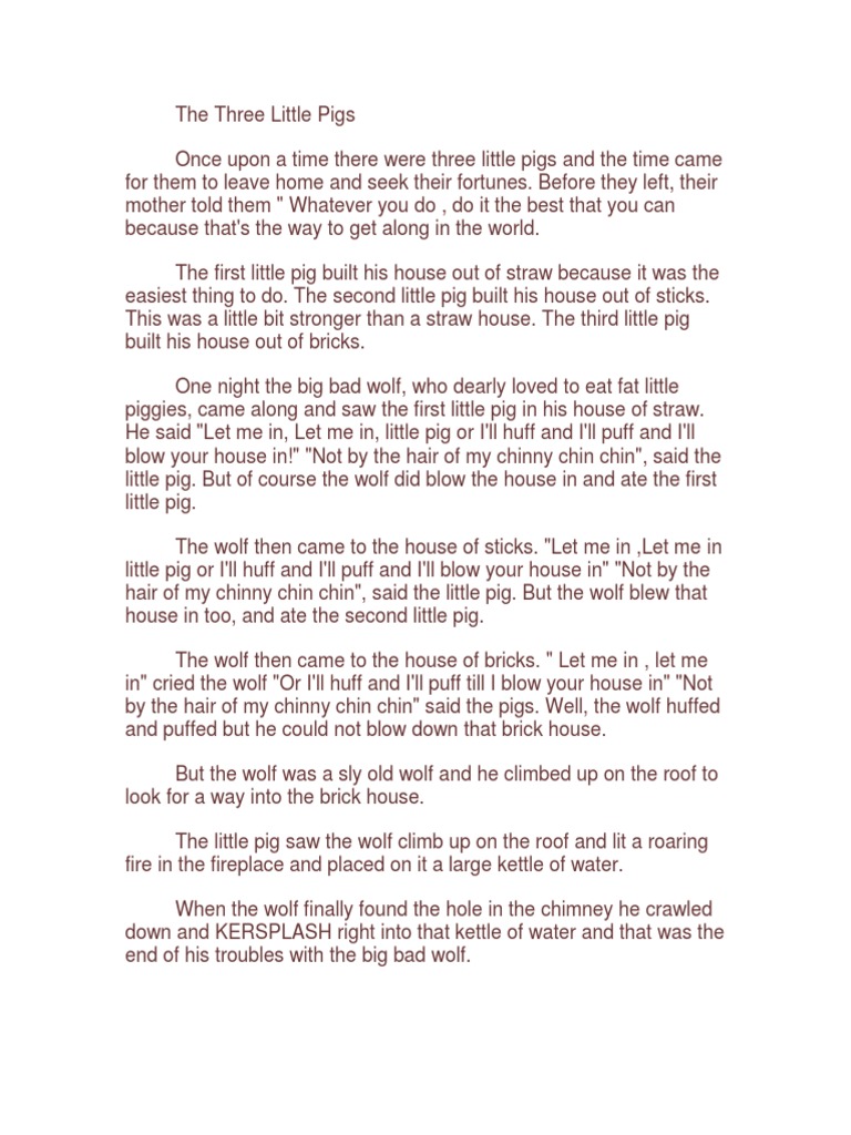 The Three Little Pigs | PDF