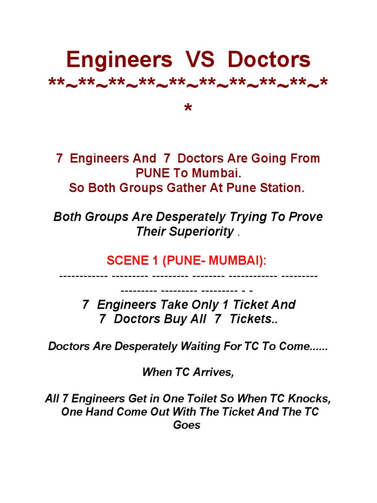 Engineers Outwit Doctors on Train Trip | PDF