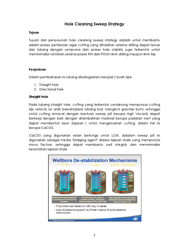Hole Cleaning Sweep Strategy For WBM | PDF