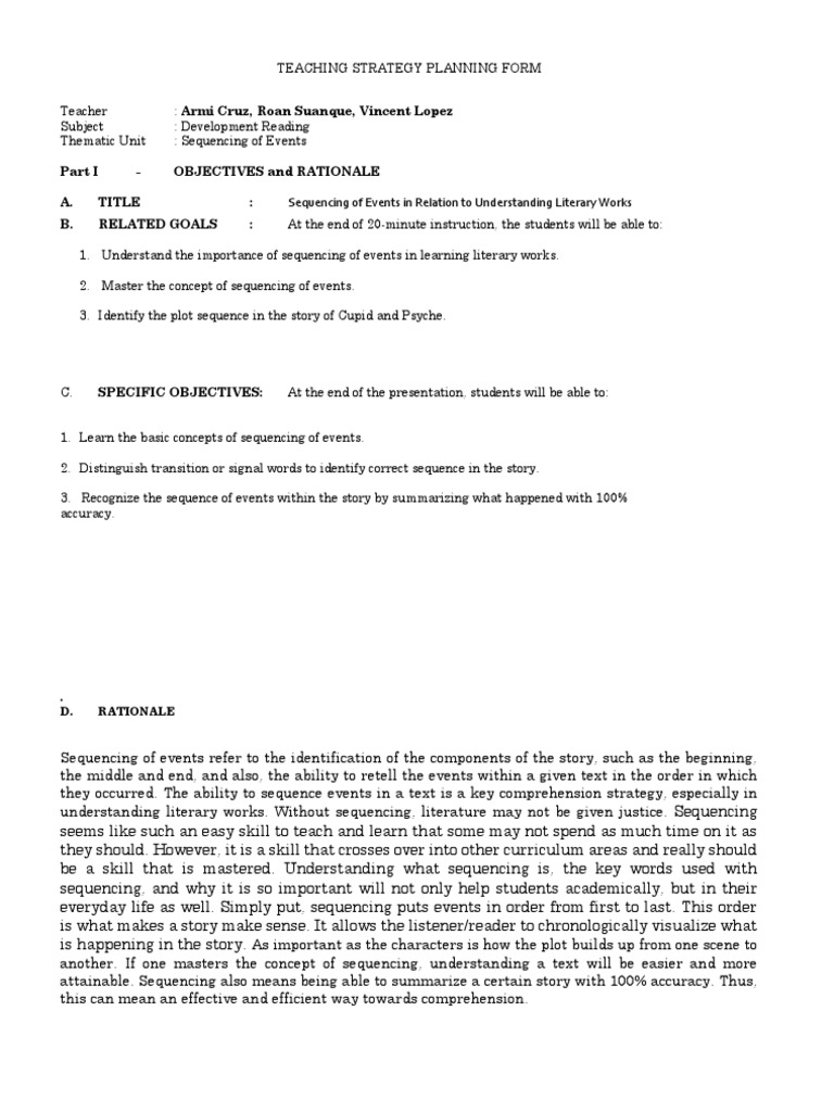 Sequence Cupid and Psyche | PDF | Narrative | Reading Comprehension