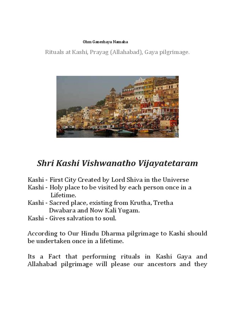 A Comprehensive Guide to Performing Rituals at Holy Sites of Kashi ...