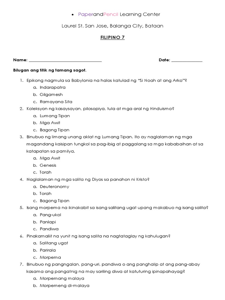 Grade7 Filipino TDEL3rdPT | PDF