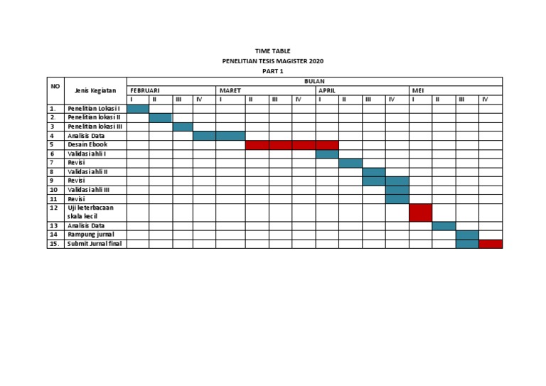 Time Table | PDF