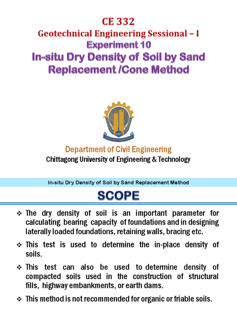08 Sand Cone Method | PDF | Density | Geotechnical Engineering