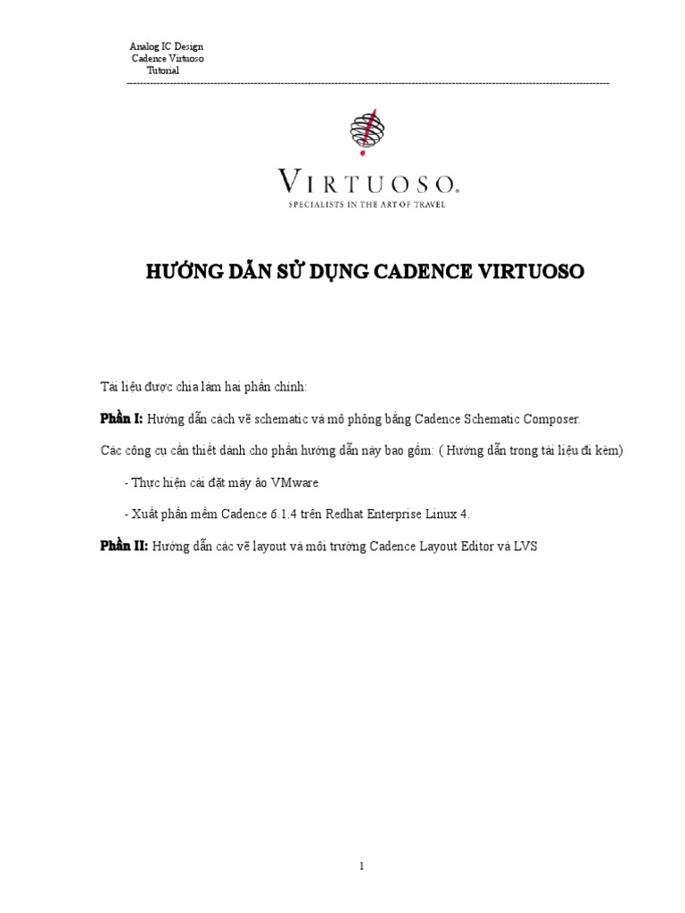 CADENCE VIRTUOSO Tutorial PDF | PDF