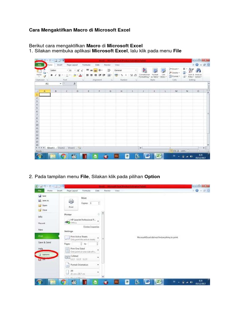 Cara Mengaktifkan Macro Di Microsoft Excel PDF | PDF