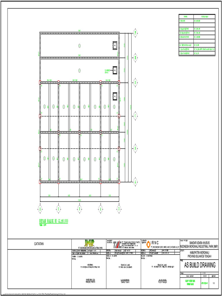 Denah Plat Beton Lantai Ground Water Tank PDF | PDF