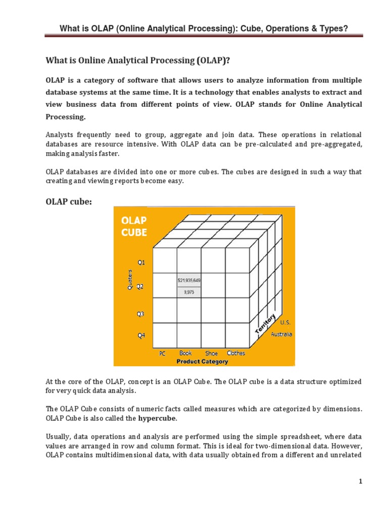 What Is Online Analytical Processing & OLAP Operations | PDF | Data ...
