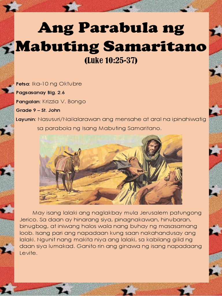 Ang Parabula NG Mabuting Samaritano | PDF