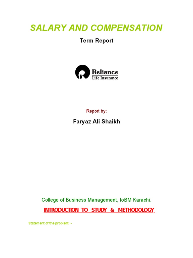 Reliance Insurance Salary Structure Analysis | PDF | Business