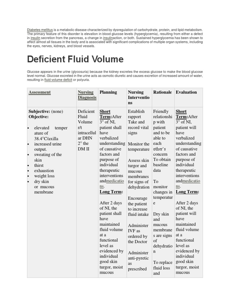 Diabetes Mellitus NCP Mando | PDF | Insulin | Diabetes