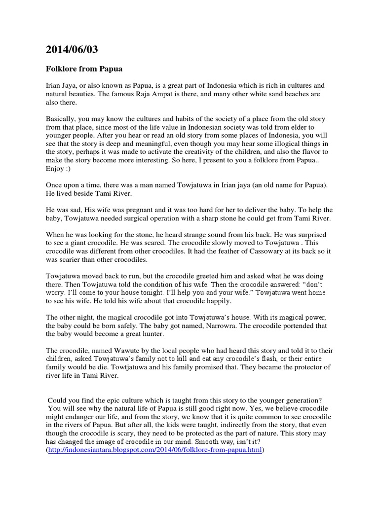 Indonesian Folklore Folktale | PDF