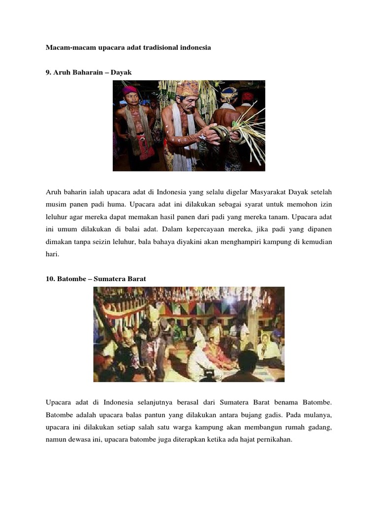 Upacara Adat Daerah | PDF