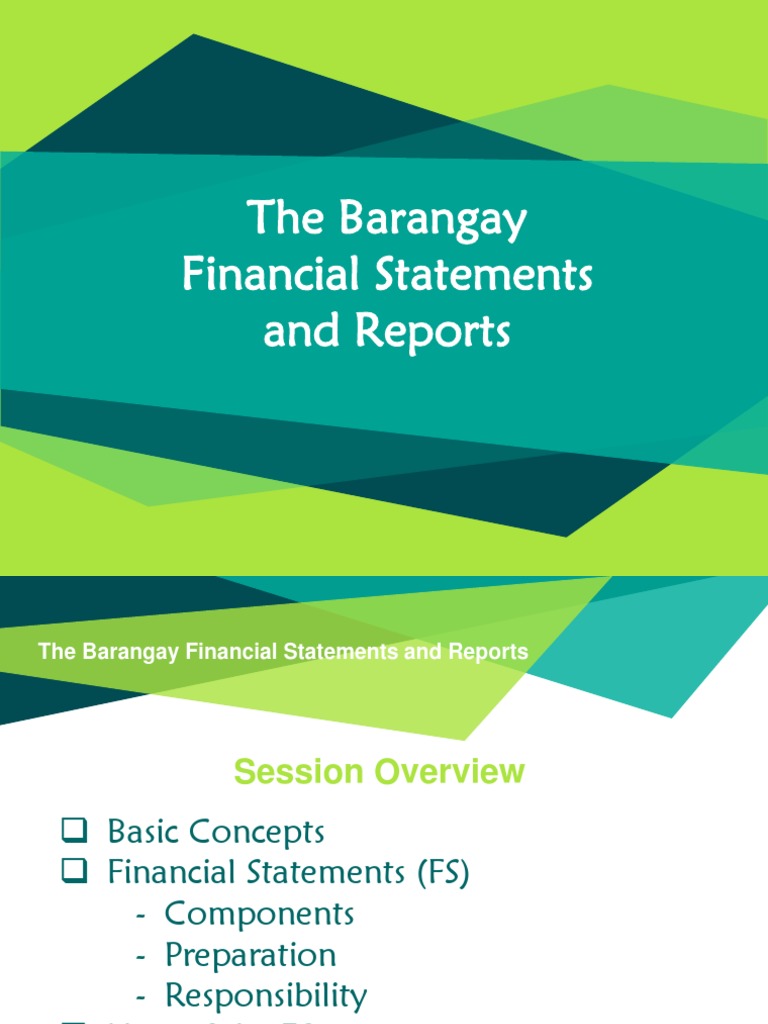 03-Slides - The Barangay Financial Statements and Reports | PDF ...