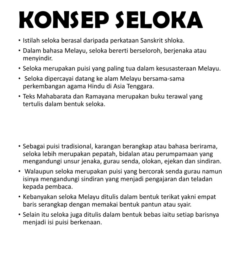 Konsep Seloka | PDF