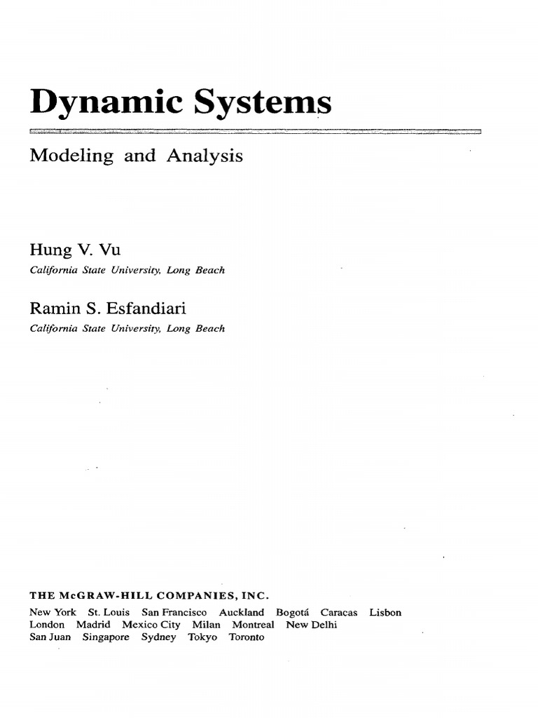 Dynamic System - Modeling and Analysis PDF | PDF | Teaching Methods ...