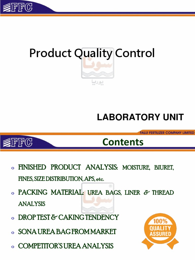 Product Quality Control | PDF
