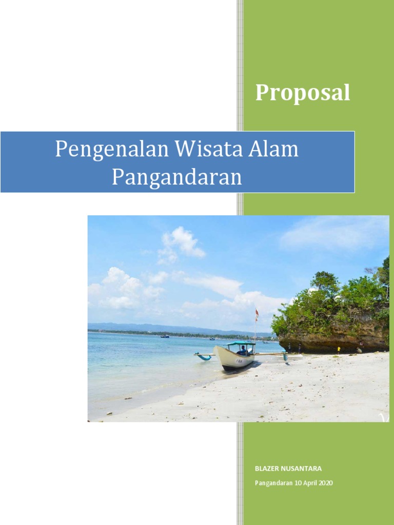 Contoh Proposal Kegiatan Pengenalan Wisata Alam Pangandaran | PDF