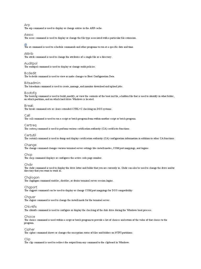 Arp Assoc | Download Free PDF | Computer File | Command Line Interface
