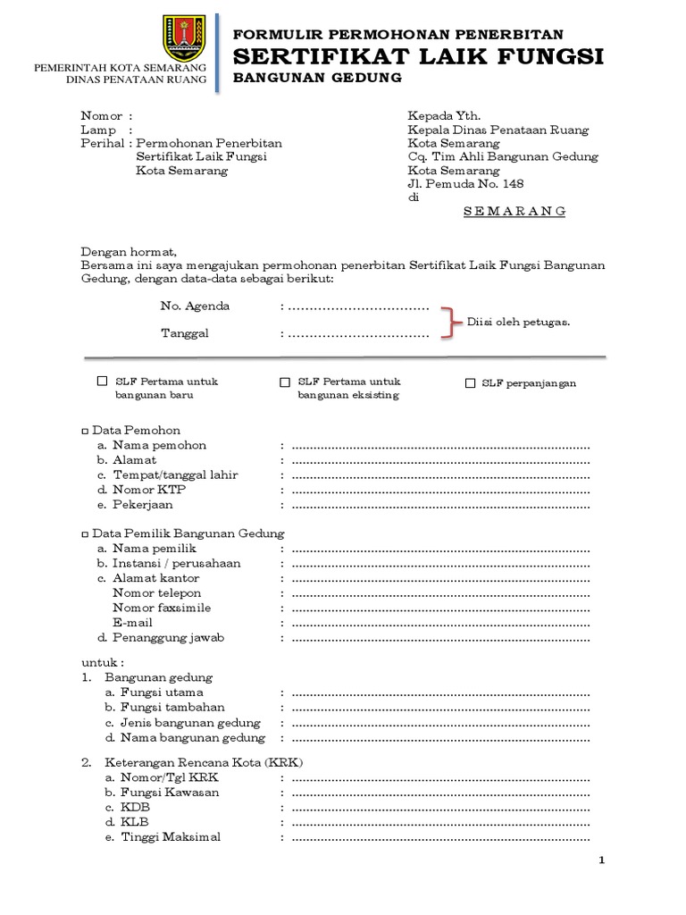 Form Permohonan SLF - 2019 - OK PDF | PDF