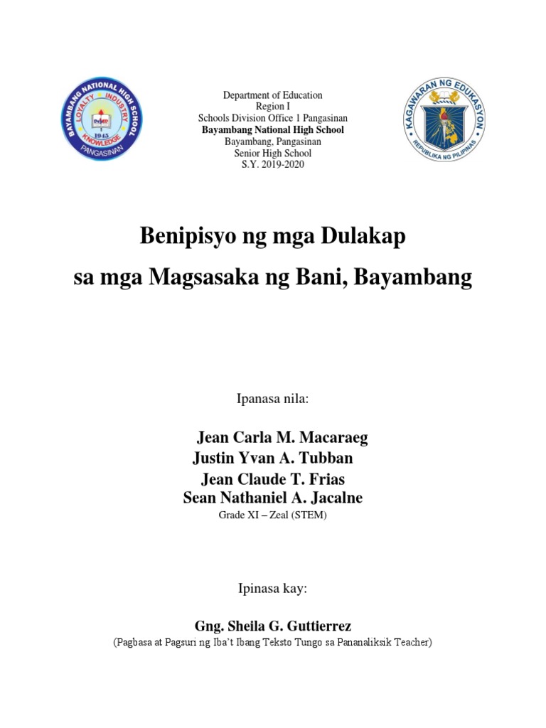 Filipino NG Situation Analysis | PDF