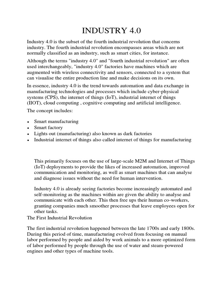 Industry 4.0 | PDF