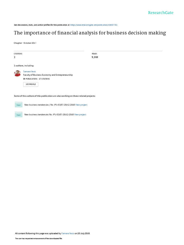 Financial Statement Importance | PDF