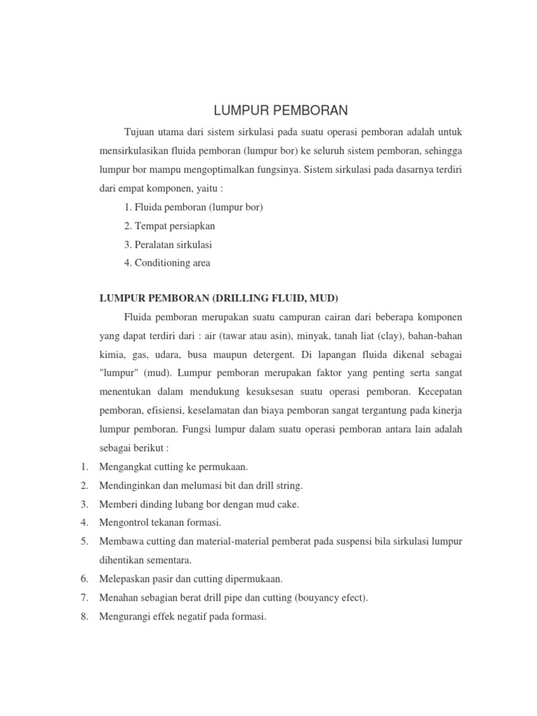 Lumpur Pemboran | PDF