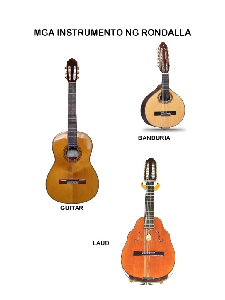 Mga Halimbawa NG Instrumento NG Rondalya Banda Pangkat Kawayan at ...