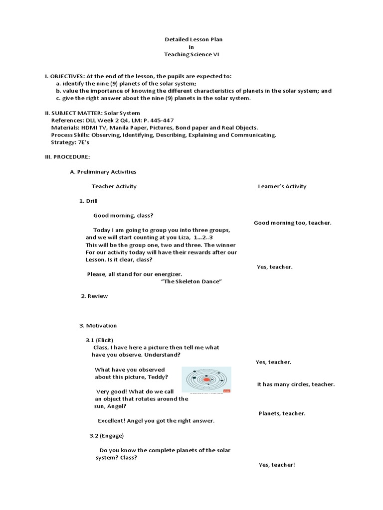 Detailed Lesson Plan | PDF