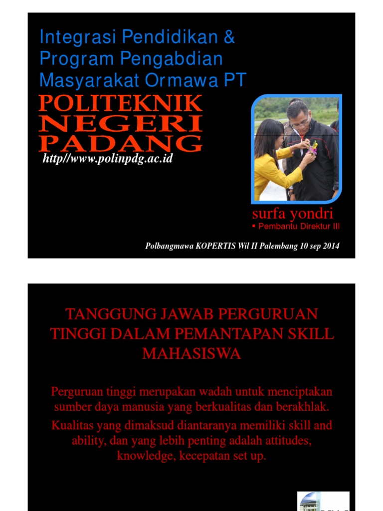 Presentasi BINA DESA - DIKTI - PPT KOPERTIS 2 PDF | PDF | Karier & Perkembangan | Ilmu Sosial