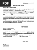 Promissory Note | PDF | Promissory Note | Notary Public