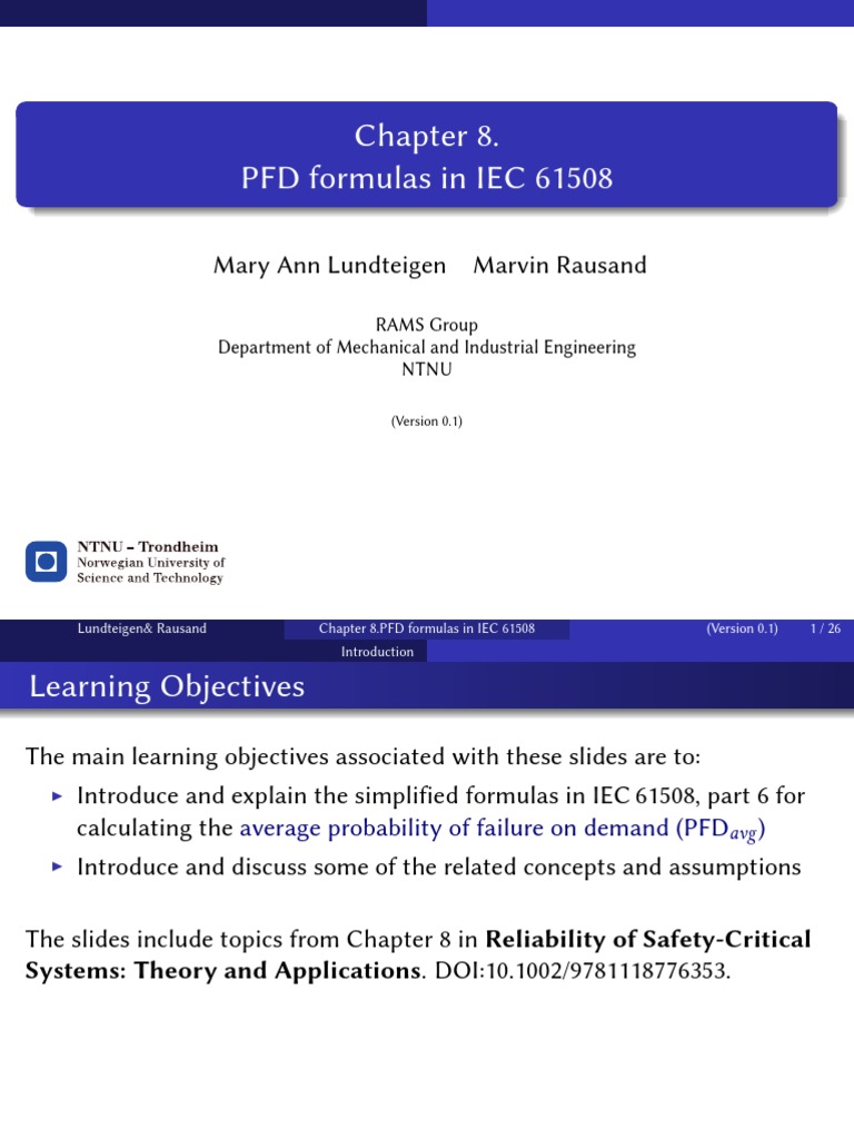 SIS Book - Chapter 08 - PFDavg With IEC 61508 Formulas | PDF | Science ...