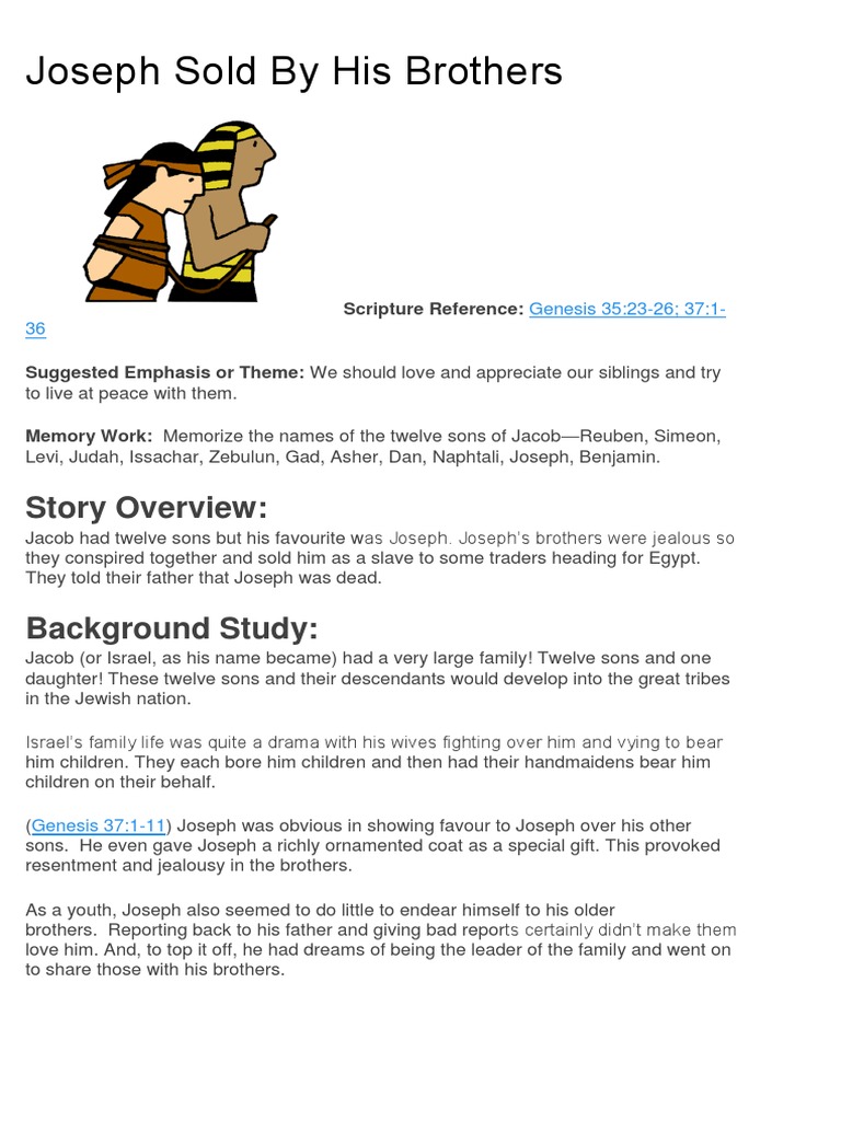 Joseph Sold by His Brothers | PDF