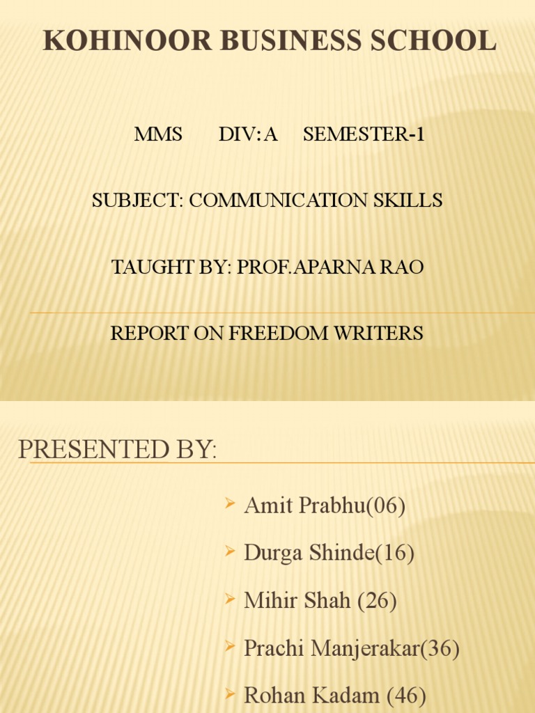 Freedom Writers: A Real Story Analysis | PDF | Social Science