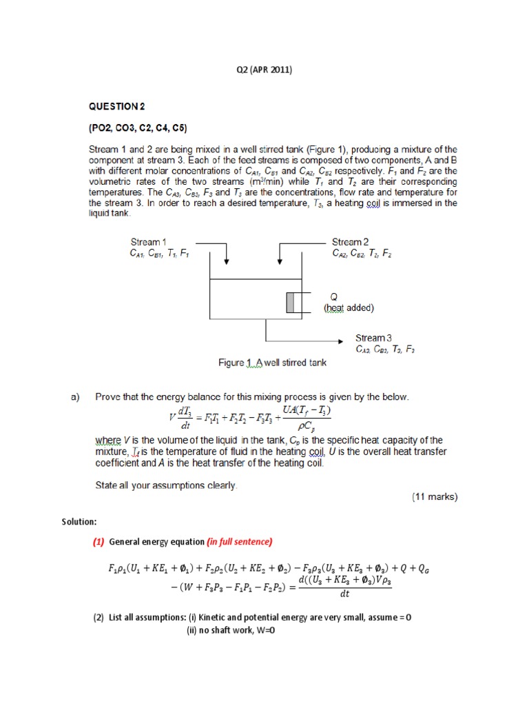 Energy Balance and Wegstein Method PDF | PDF