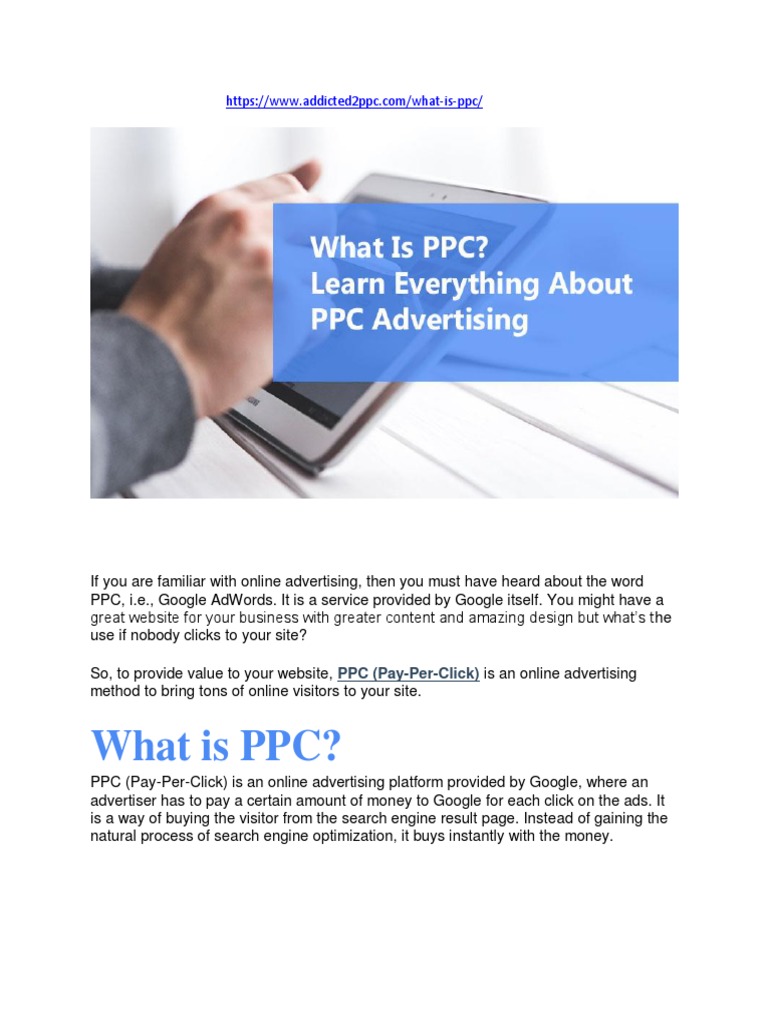 What Is PPC? Learn Everything About PPC Advertising | PDF