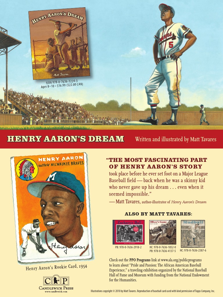 Henry Aaron's Dream by Matt Tavares Postcard | PDF