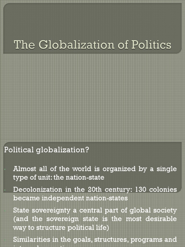 Contempo Chapter 3 Political Dimension of Globalization | PDF