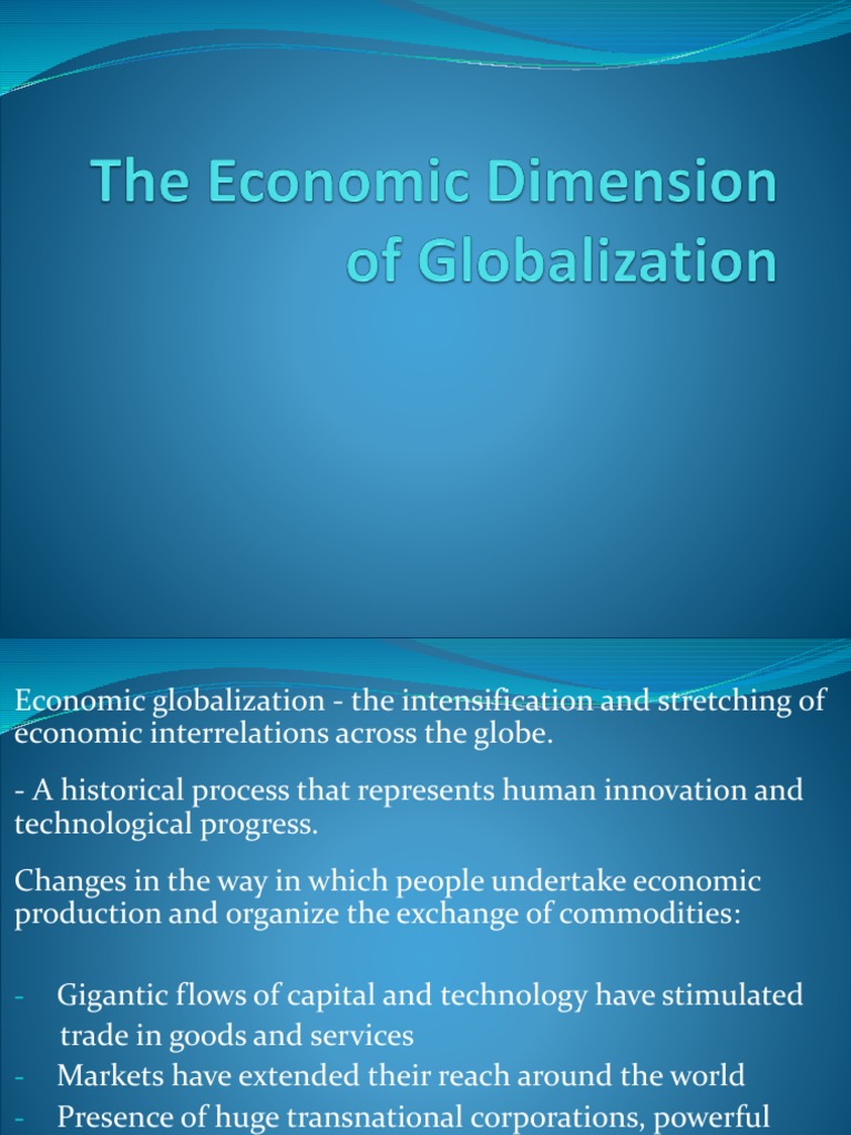 Chapter 3 Economic Dimension of Globalization | PDF