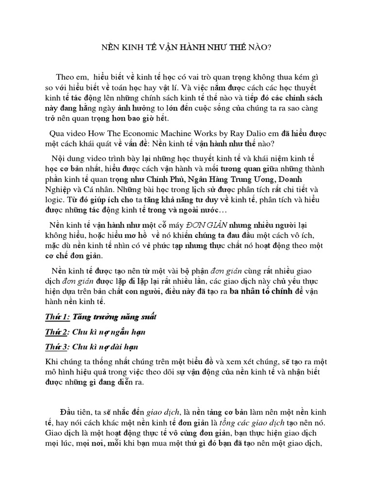 How Economic Machine Works | PDF