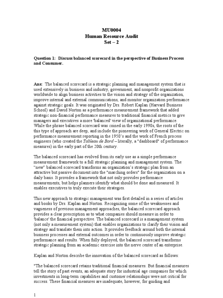 Human Resource Audit Set 2 | PDF | Employment | Business